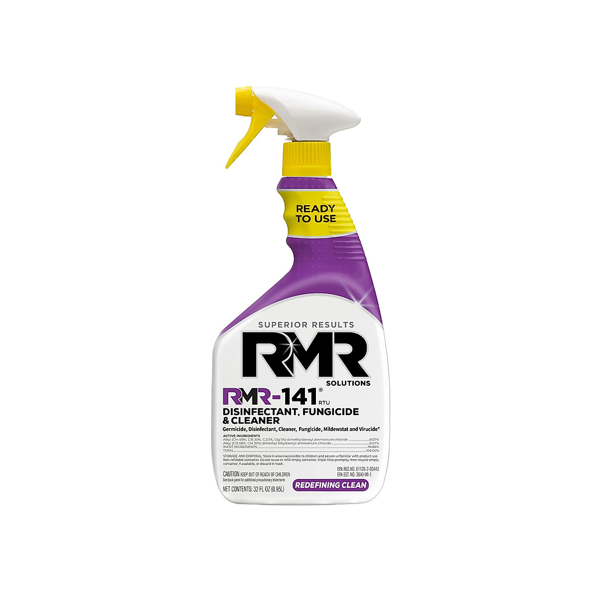 RMR-141 EPA Registered Mold and Mildew Killer, Eliminates Odors, Removes Mold, Mildew, Bacteria, and Viruses, 32-Ounce Bottle