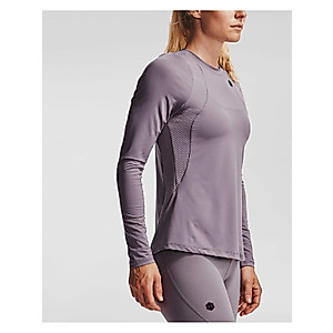 Under Armour Women's Rush Long Sleeve Workout T-Shirt , Slate Purple (585)/Iridescent , Large
