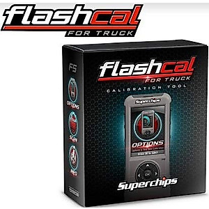 NEW SUPERCHIPS FLASHCAL F5 IN-CAB TUNER,GASOLINE,COMPATIBLE WITH 1999-2020 FORD F-SERIES GAS TRUCKS,1999-2018 FORD F-SERIES DIESEL TRUCKS & 2019 FORD F-150 3.0L POWER STROKE DIESEL ENGINES