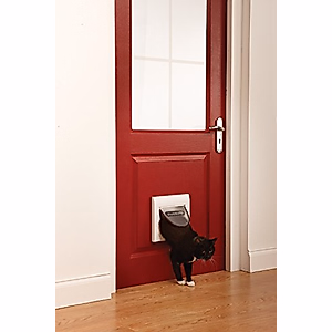 PetSafe Staywell, Magnetic Classic Cat Flap, Exclusive Entry, 4 Way Locking - White