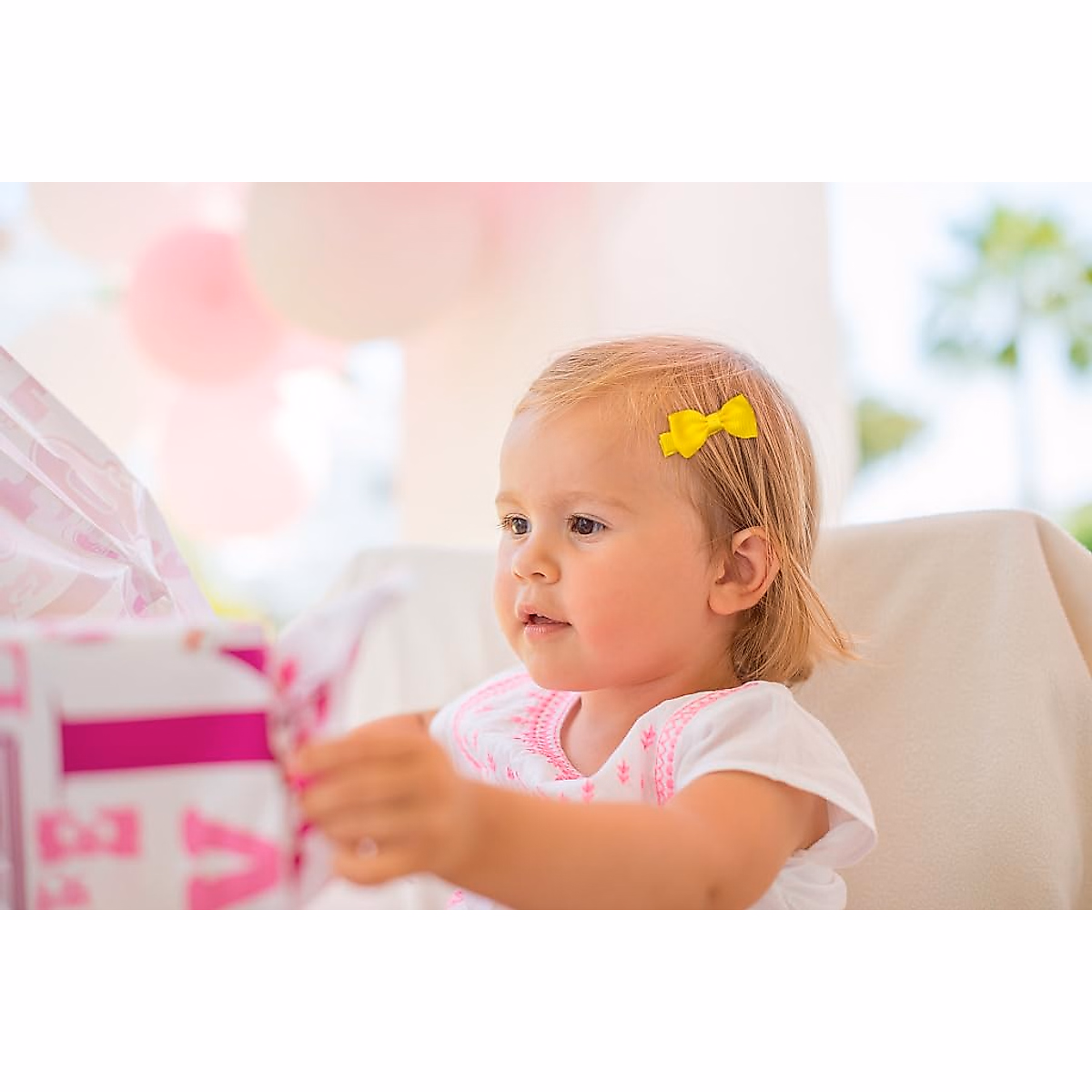 JOYOYO 80PCS 2'' Baby Hair Bows Clips Fully Lined Boutique Grosgrain Ribbon Mini Bows for Girls Teens Infants Kids Toddlers Newborn