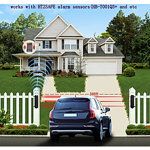 HTZSAFE DIY Solar Wireless Outdoor and Waterproof Alarm Receiver and Siren