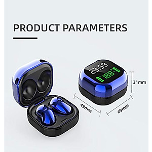 S6 Plus Wireless Earbuds Bluetooth Headphones with Wireless Charging Case IPX4 Waterproof Stereo Earphones in-Ear for SPOR (Red)