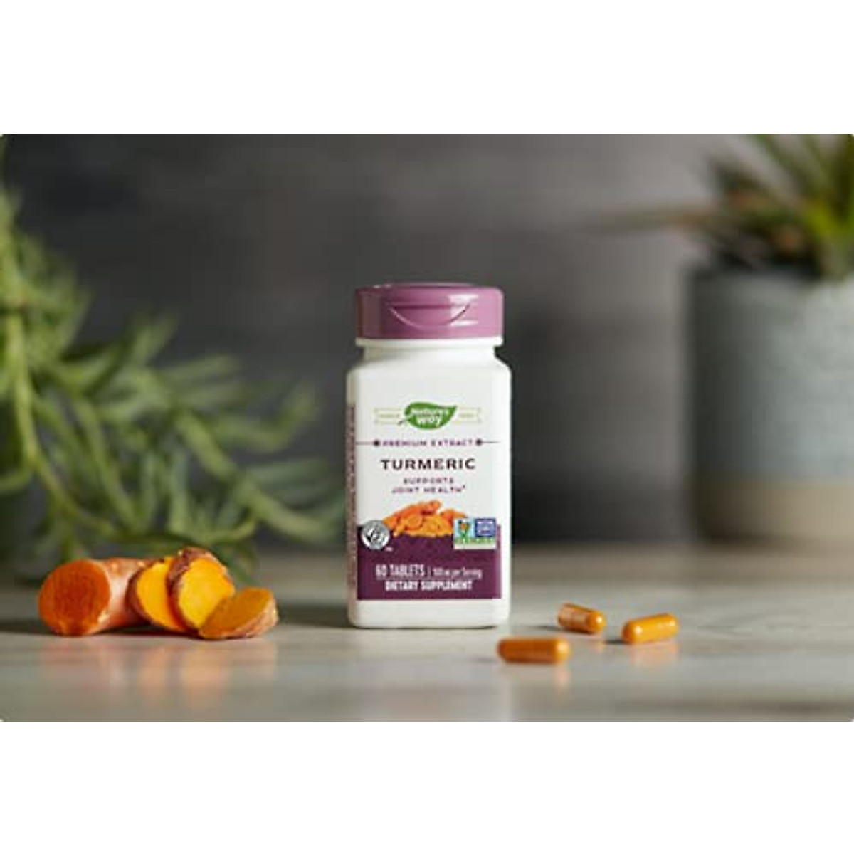 Nature's Way Premium Turmeric Extract, Joint Health Support* Supplement, Vegan, 60 Tablets