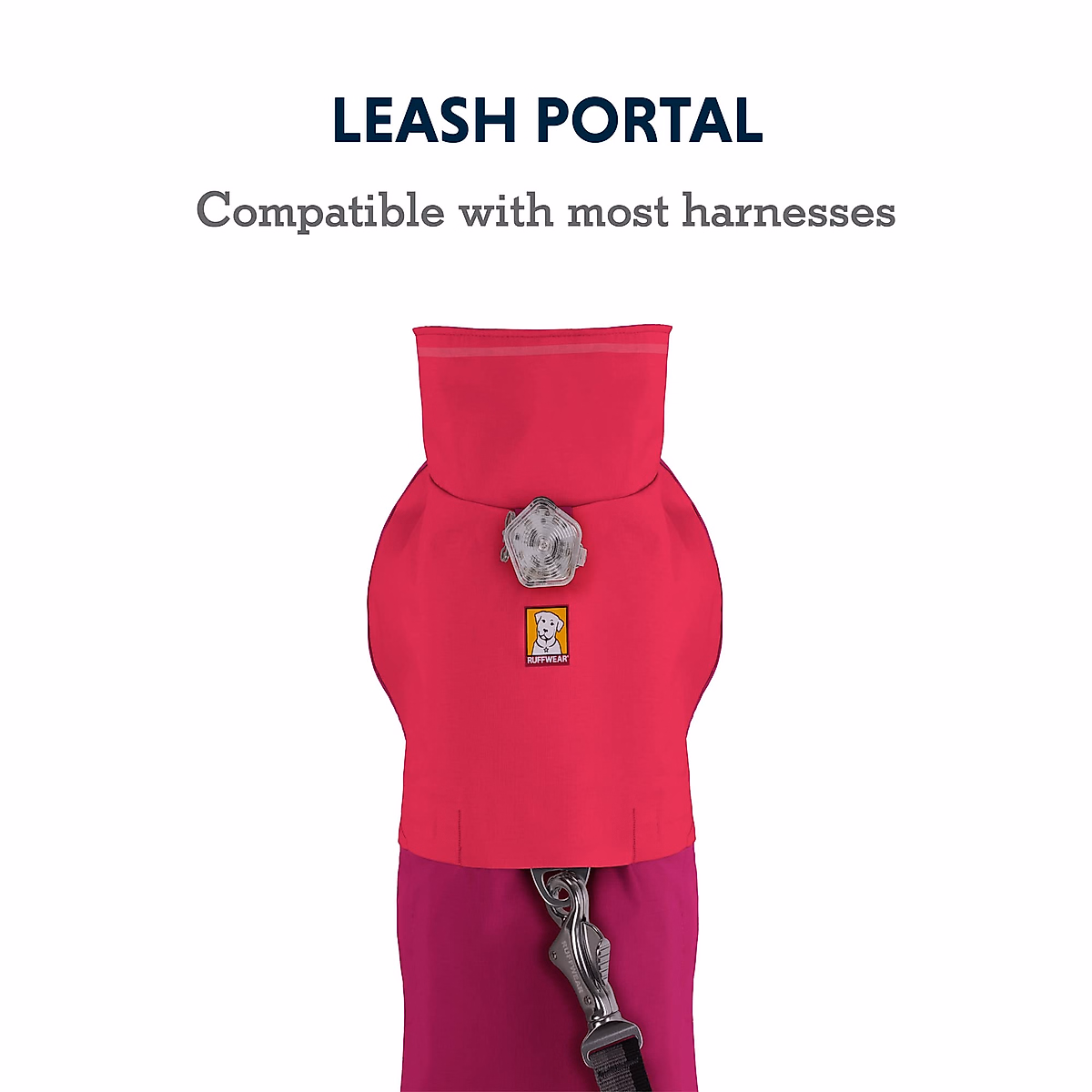 Ruffwear, Sun Shower Dog Raincoat, All-Weather Jacket, Waterproof, Windproof & Lightweight, Hibiscus Pink, Large