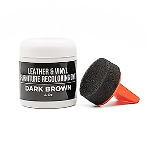 Dark Brown Leather Recoloring Dye, Leather Repair Kits for Couches, Leather Vinyl Restorer for Furniture, Car, Seat, Sofa, Shoes, Leather Recoloring Balm Leather Repair Cream for Upholstery