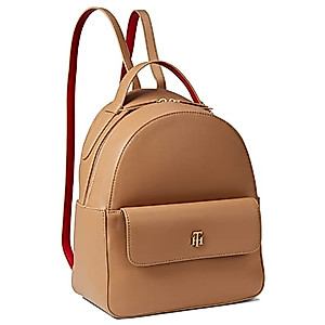 Tommy Hilfiger Schyler Smooth Grain PVC Backpack Basket Brown/Tommy Red One Size