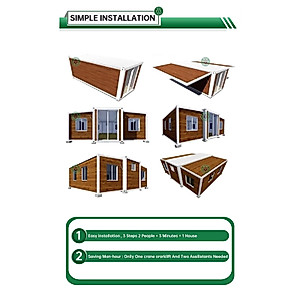 Tiny Creative Containers Ready to Ship USA Warehouse Extendable Homes Prefab Steel Expandable Container Houses