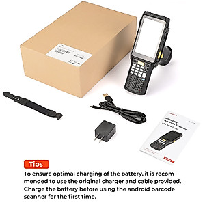 MUNBYN 088P 2024 New Long-Range-Android-Barcode-Scanner, Android 11 PDA, Equip with Zebra 4850 Scanner, Long Distance Inventory Scanner with Pistol Grip, 1D 2D QR for Warehouse(Android 13 Upgradeable)