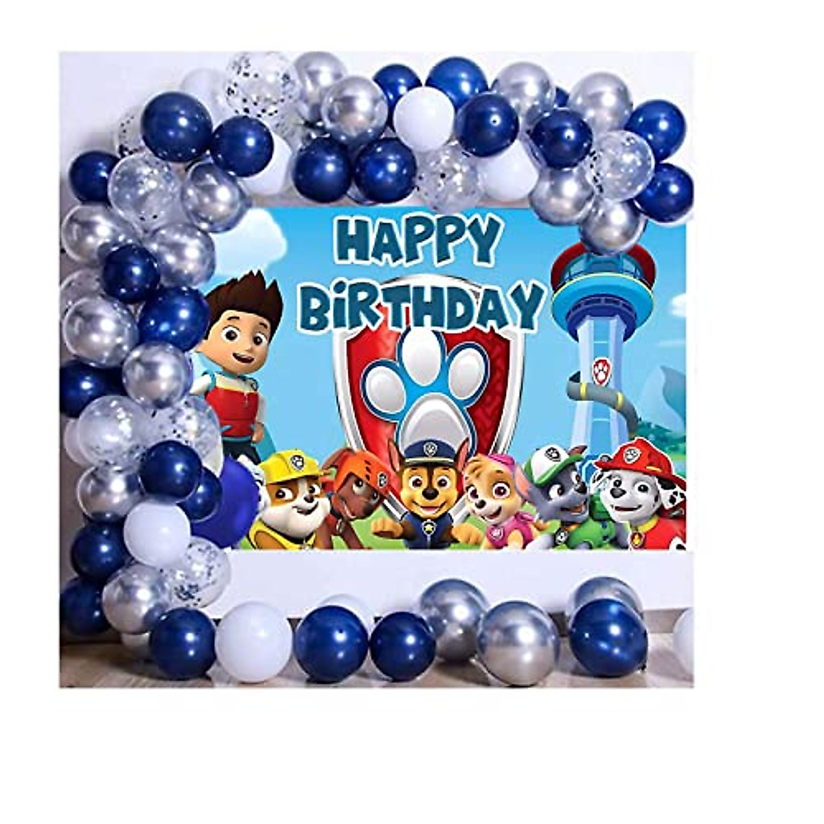 Dog Theme Backdrop Blue Sky White Clouds Photograph Background Grils Boys Party Banner Supplies Props 60x40in