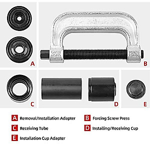 DAYUAN Ball Joint Press & U Joint Removal Tool Kit with 4x4 Adapters for Most 2WD and 4WD Cars and Light Trucks