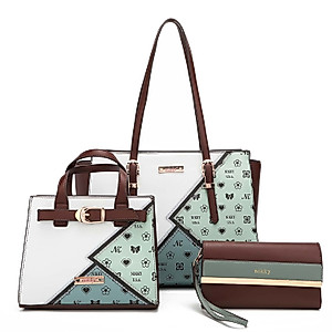 Nikky Evie Shoulder Bag 3 Pc Set (SAGE)