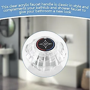 Price Pfister Old Style Avante Series Shower Faucet Handle Replacement - Compatible with 940-240, Clear Acrylic Single Handle Tub Faucet Knob