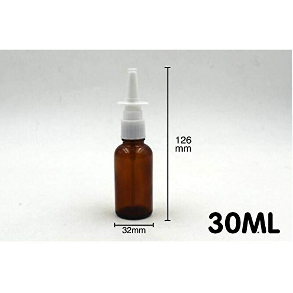 XINGZI 6PCS 1Oz 30ML Empty Refillable Amber Glass Nasal Spray Bottles Sprayers Pump Cleanser Container For Cosmetic Saline Nasal Sprays Wash Dispensing