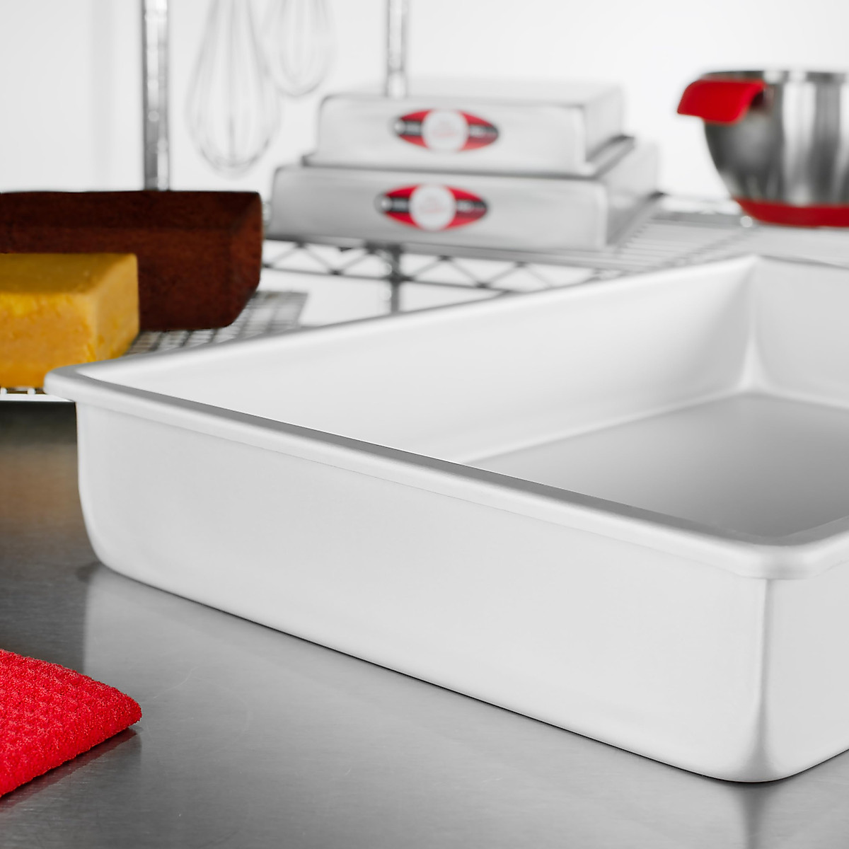 Fat Daddio's POB-12183 Anodized Aluminum Sheet Cake Pan, 12 x 18 x 3 Inch Silver