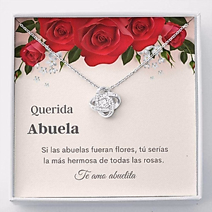 Grandmother Necklace, Abuela Necklace - Regalo Para Abuela - Best Latina Grandma - Abuelita Gift - Spanish Grandpa CLH1210018- Standard Box