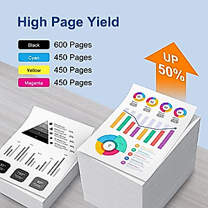 212XL Ink Cartridge for Epson 212 XL 212XL Remanufactured for Expression Home XP-4100 XP-4105 Workforce WF-2850 WF-2830 Printer (4 Pack) 212 Ink