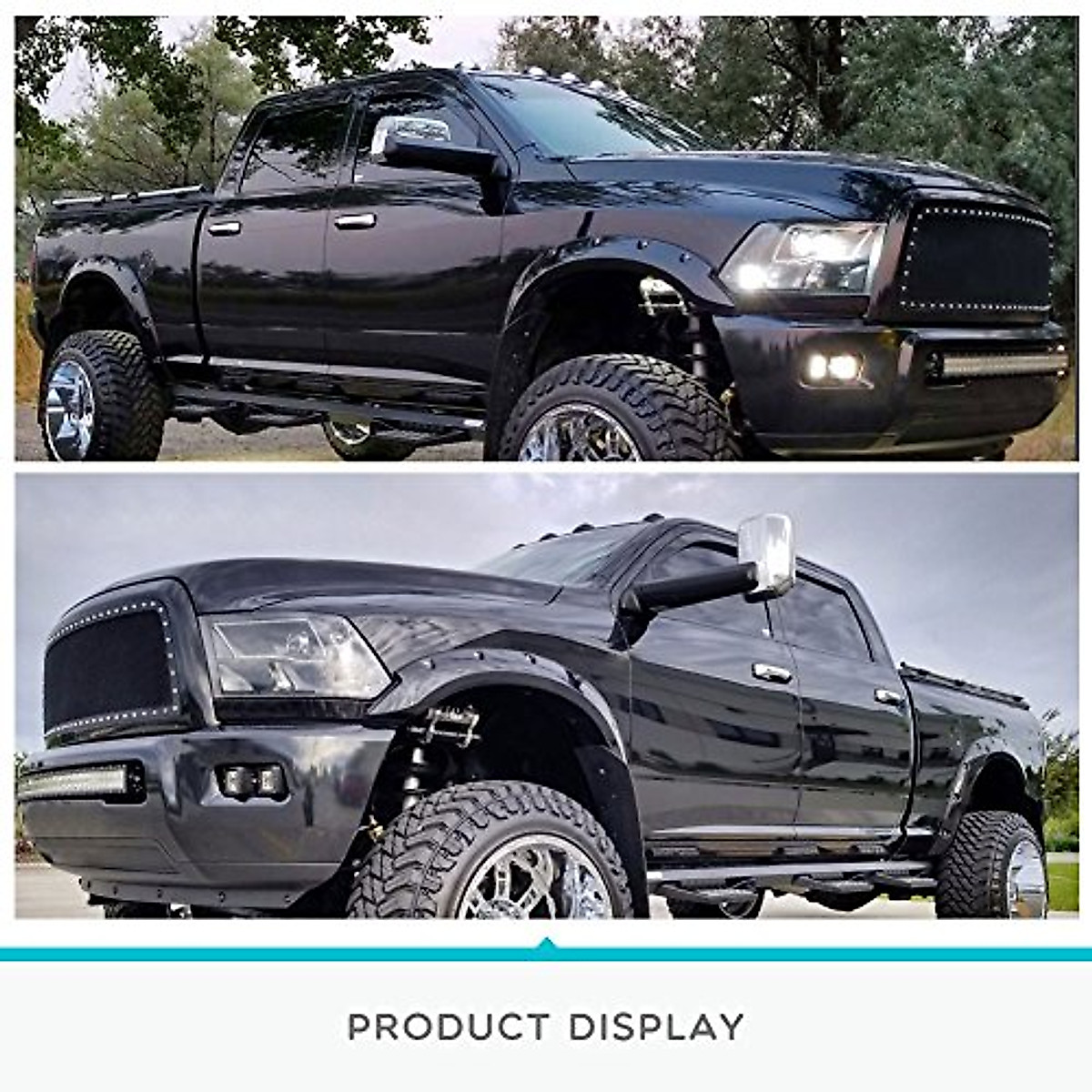 YITAMOTOR Towing Mirrors Compatible with Dodge Ram, Chrome Power Heated LED Turn Signal Light Puddle Lamp, Replacement for Dodge Ram 2009-2018 1500, Ram 2010-2018 2500 3500