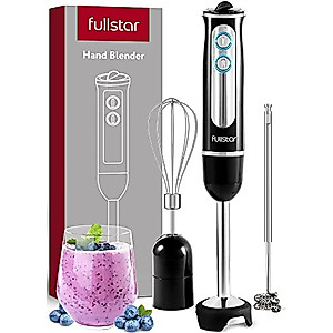 Immersion Blender, Hand Blender Electric, 3-in-1 Immersion Blender Handheld, 9-Speed, 500W Handheld Blender - Hand Blenders Immersion, Hand Mixer Electric Blenders for Kitchen, Smoothie Blender Black