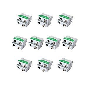 LINOVISION POE Over Coax EOC Converter IP Over Coax Max 3000ft Power and Data Transmission Over Regular RG59 Coaxial Cable for Upgrading Analog Surveillance System to IP Surveillance System (10 Pack)