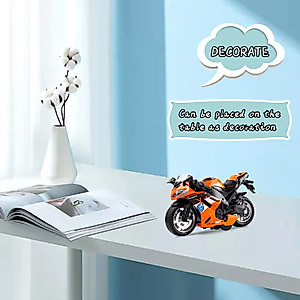Motorcycle Toy,with Light and Music Toys Motorcycle Diecast Models, Toy Motorcycles for Boys,Toy Motorcycle for Kids 3-9 (Orange)