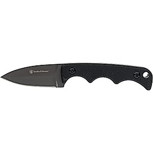 Smith & Wesson H.R.T Spear Point Neck Knife 5.5 in Overall Length with 2 in Blade Length and Breakaway Lanyard