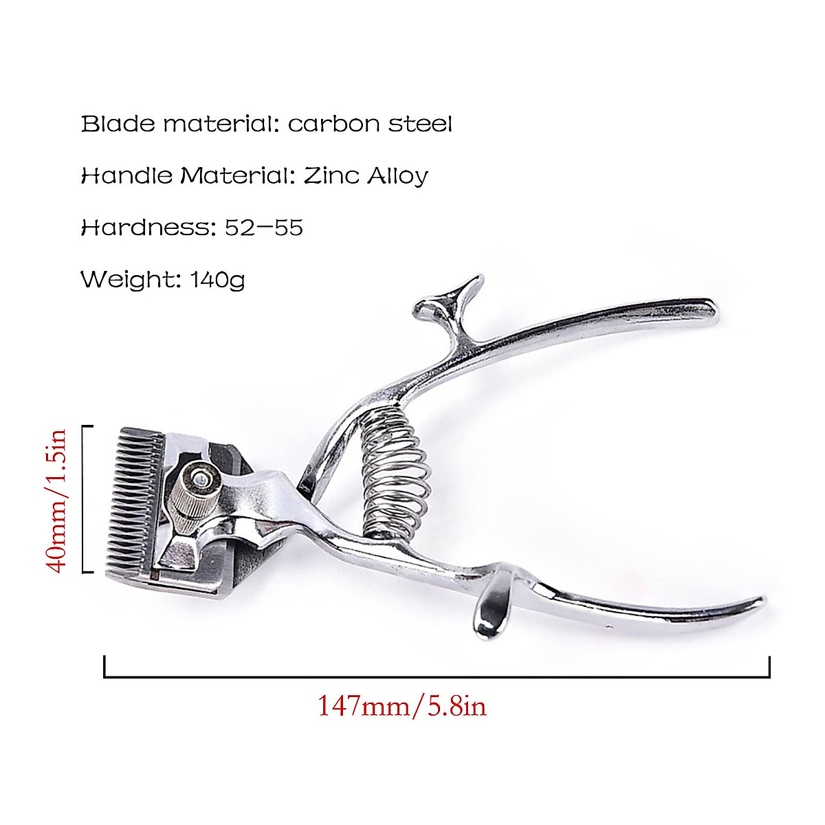 QWQ69 Barber Tools Hand Hair Clippers Manual Metal Portable Trimmer Cutter