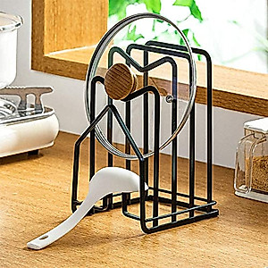 SUNFCON Cutting Board Rack Organizer Stand Holder Pots Pan Lids Rack Large Book Holder Bamboo Cookbook Stand Gift Idea Family Friends Students Home,Office,School