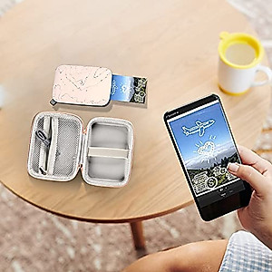 Case Compatible with HP Sprocket Select Portable/ 2nd Edition Instant Photo Printer, Travel Carrying Organizer Holder Fits for Zink Photo Paper, USB Cable and More Accessories(Box Only) - Rose Gold