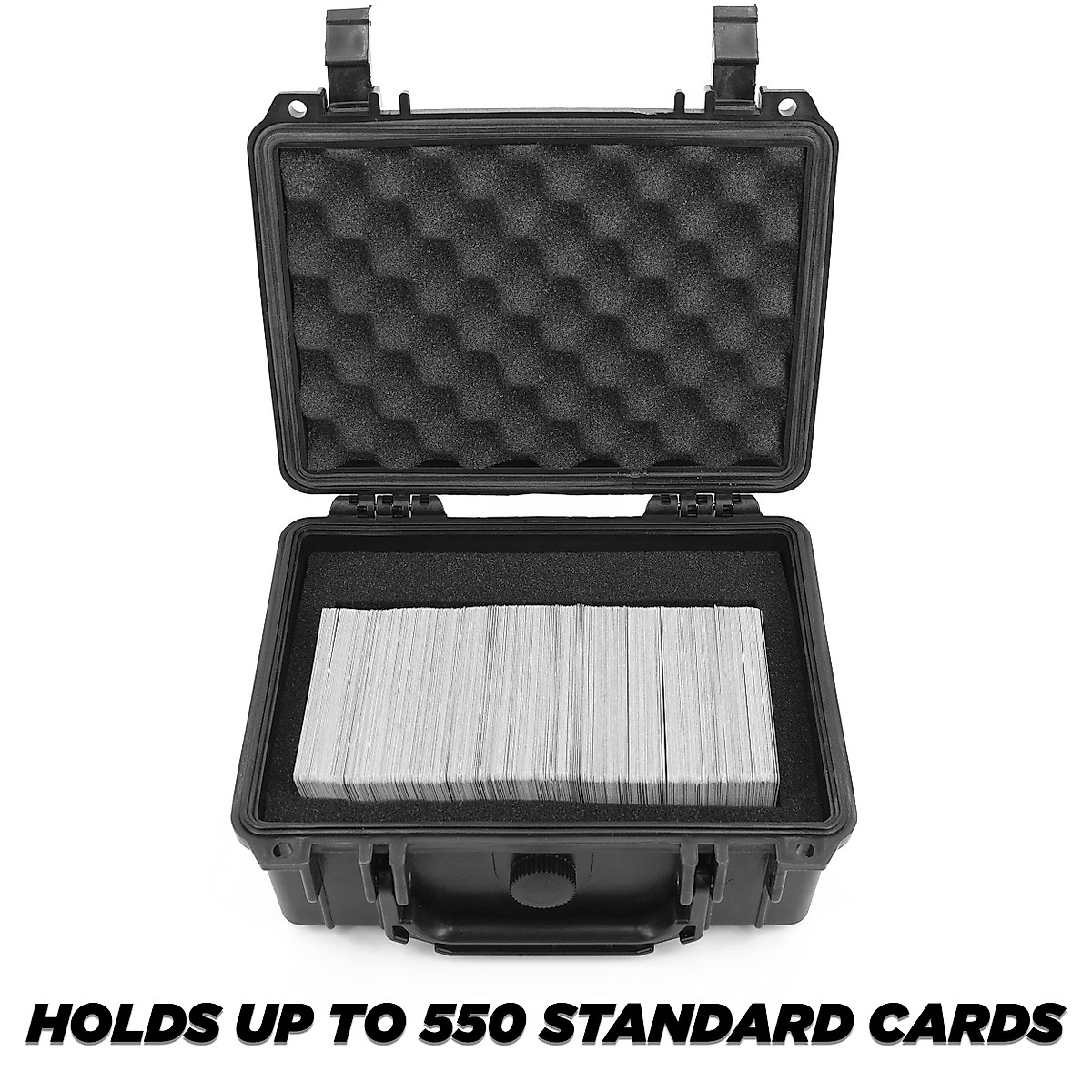 CASEMATIX Waterproof Trading Card Case for 550 Cards - Hard Shell Trading Card Box with Customizable Foam Compatible with Magic The Gathering, Cards Against Humanity and Standard TCGs