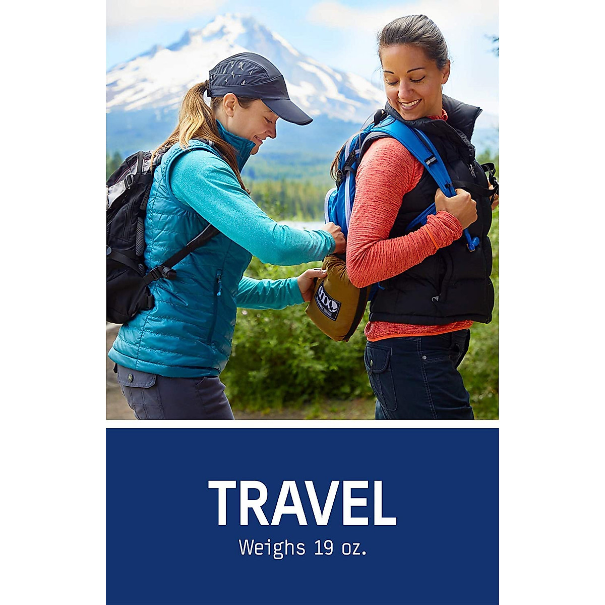 ENO, Eagles Nest Outfitters DoubleNest Lightweight Camping Hammock, 1 to 2 Person, Orange/Grey