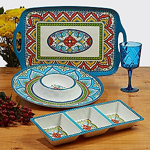 Certified International Seville 22 oz. Melamine All Purpose Bowl, Set of 6, Multicolor