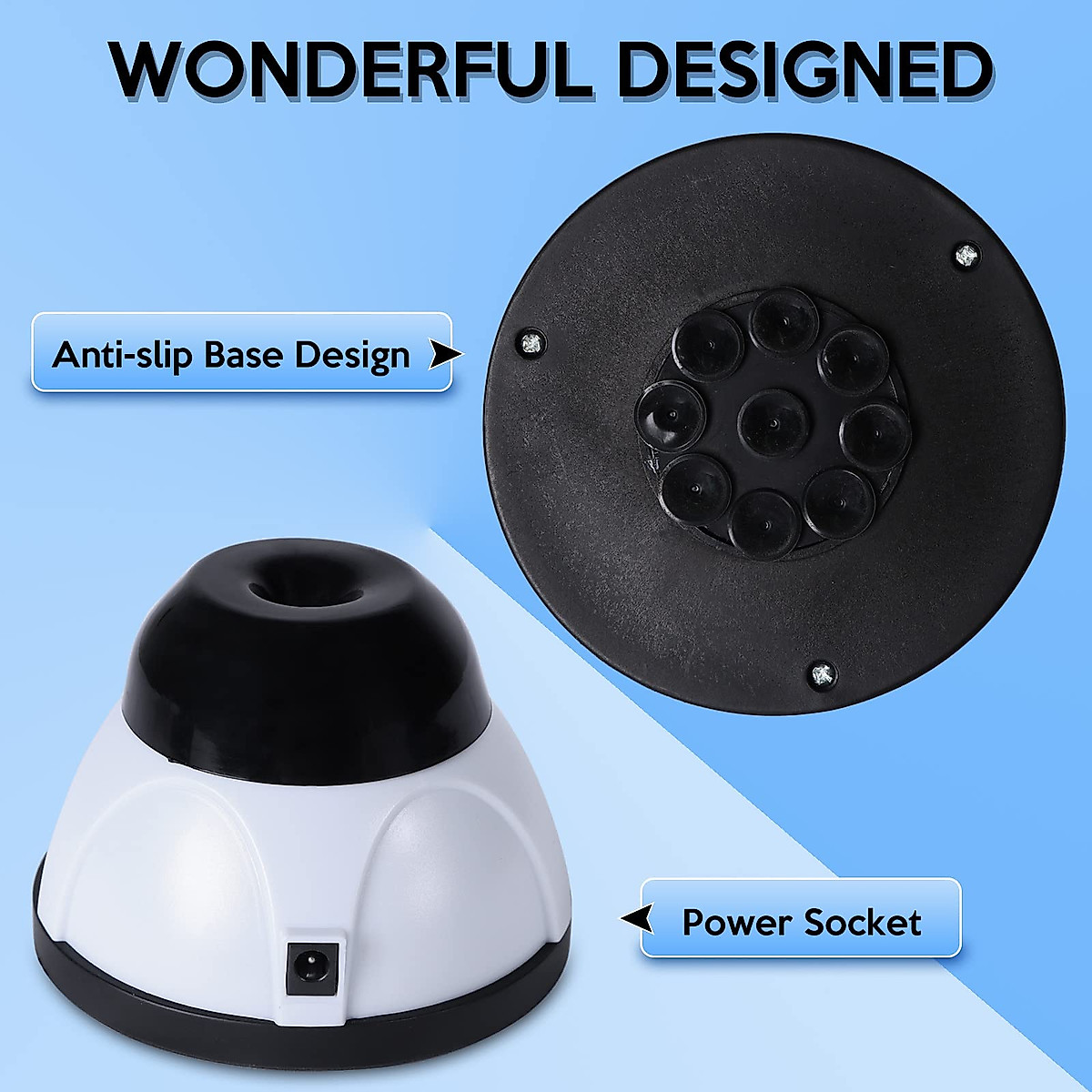 Mydio Lab Mixer Portable Acrylic Paints Mixing with Touch Function Scientific Lab Shaker for Test Tube 7000rpm Acrylic Paints Shaker Lab Mixer Nail Polish Portable Ink Mixer Shaker (White)