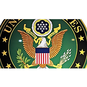 Army Military Logo Aluminum Metal Sign - US Service Branch Home Wall Decor