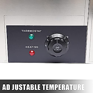 Electric Commercial Food Warmer,3-Pan Catering Food Warmer Steam Table Stainless Steel Bain Marie Buffet Countertop with Temperature Control & Lid for Parties, Catering