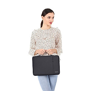 MOSISO 360 Protective Laptop Sleeve Compatible with MacBook Air/Pro, 13-13.3 inch Notebook, Compatible with MacBook Pro 14 inch 2023-2021 A2779 M2 A2442 M1, Vertical Bag with Handle&Pocket, Space Gray