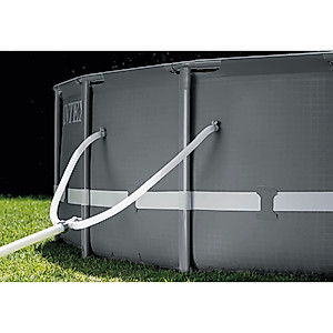 Intex Ultra Frame 26' x 52" Round Above Ground Outdoor Swimming Pool Set with 2100 GPH Sand Filter Pump, Ground Cloth, Ladder, and Pool Cover