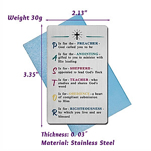 EE&YU Pastor Appreciation Card Gifts - Pastor Christmas Anniversary Card, Pastor Appreciation Gifts for Women Men, Thank You Pastor Card, Pastor Thanksgiving Birthday Retirement Present