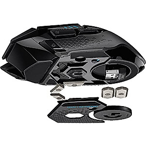 Logitech G502 Lightspeed Wireless Gaming Mouse, Hero 25K Sensor, 25,600 DPI, RGB, 11 Programmable Buttons, Long Battery Life, Powerplay- Compatible, PC/Mac - Black (Renewed)