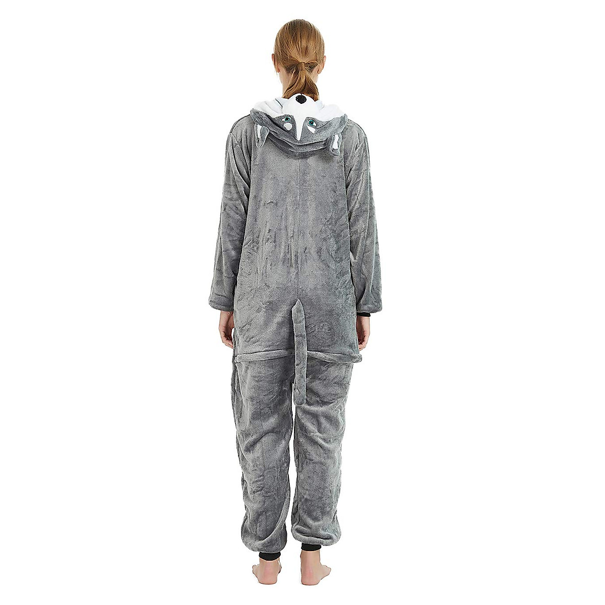 ABENCA Adult Onesie Pajamas for Women Cartoon One Piece Animal Dog Puppy Halloween Christmas Cosplay Costume.Doggy.M