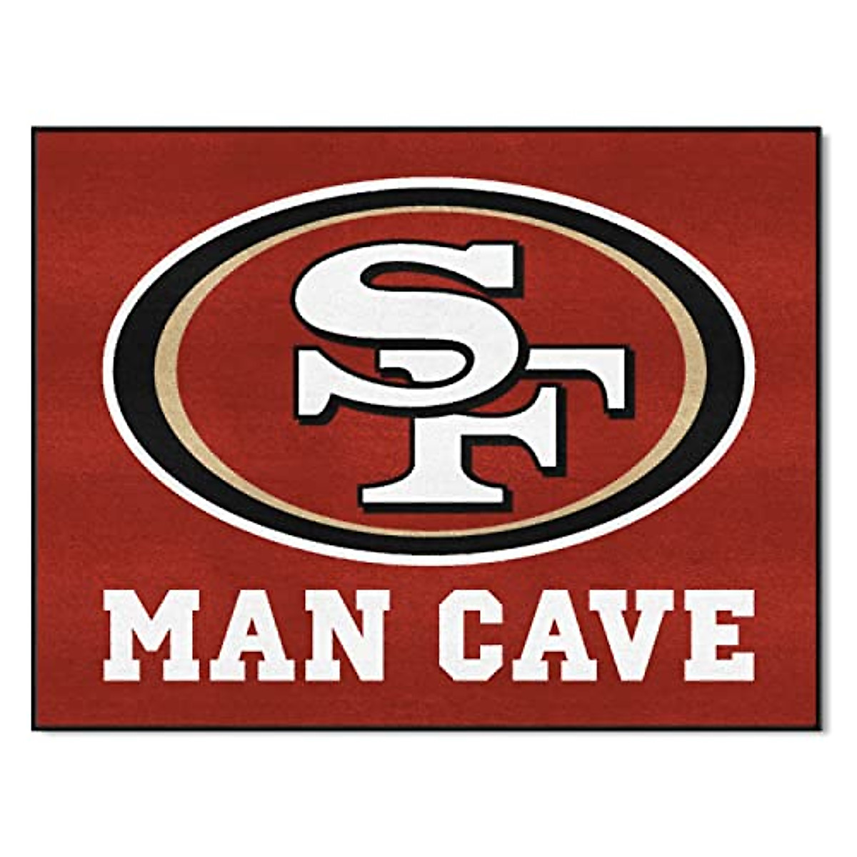 FANMATS - 14364 NFL - San Francisco 49ers Man Cave Rug - 34 in. x 42.5 in. 34"x45"
