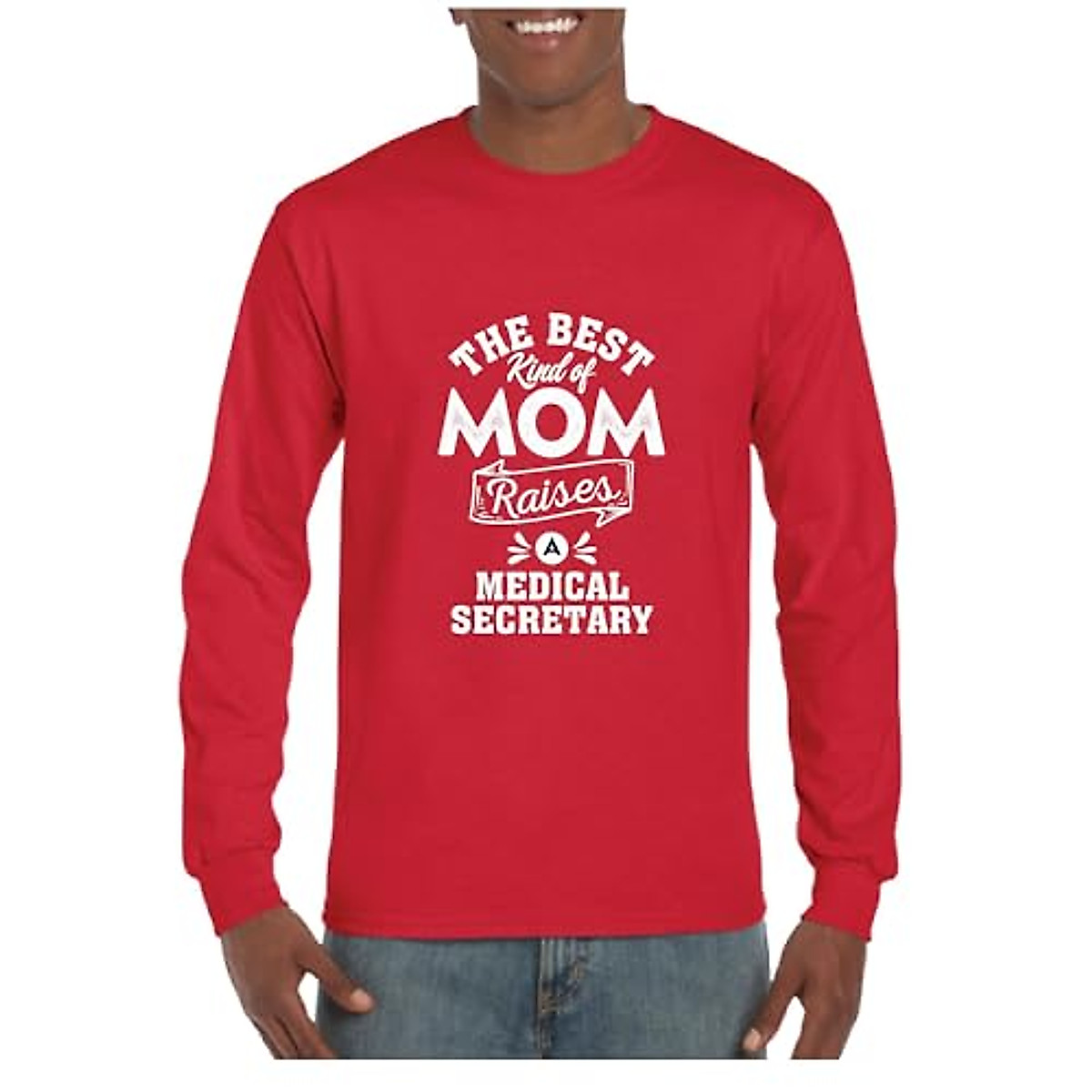 Mothers Day Gift for Medical Secretary Mom Raising a Doctor Black and Muticolor Unisex Long Sleeve T Shirt
