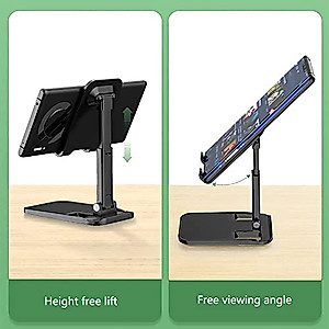 RANKTOP Adjustable Cell Phone Stand for Desk, Phone Holder can Adjustable Height and Compatible with Almost All Smart Phone as iPhone 13 Pro Xs Max Xr X Se 22 7 6 6s Plus SE 5 and Android Phone