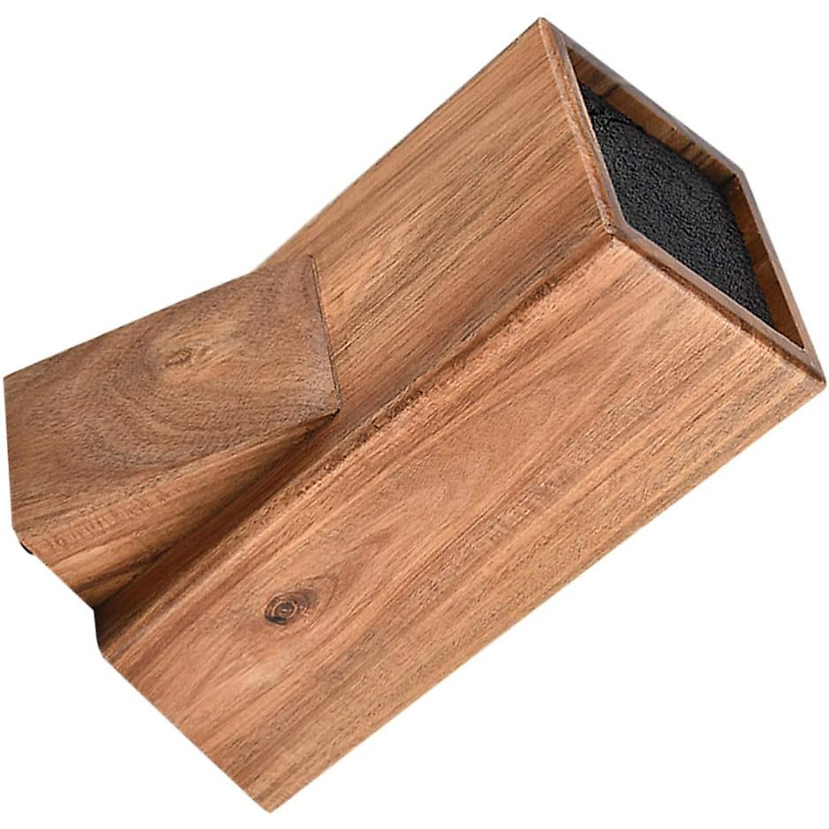 DOITOOL 1pc wooden holder kitchen holder slot holder holder rack Block rack Small Block storage rack Wooden Stand Divide the universal