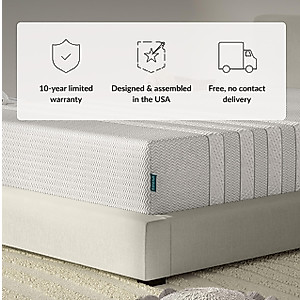 Leesa Twin Size Youth Foam Mattress, Medium Firm Firmness, Soothing Foam and Responsive Memory Foam, 10", CertiPUR-US Certified, 100-Night Trial