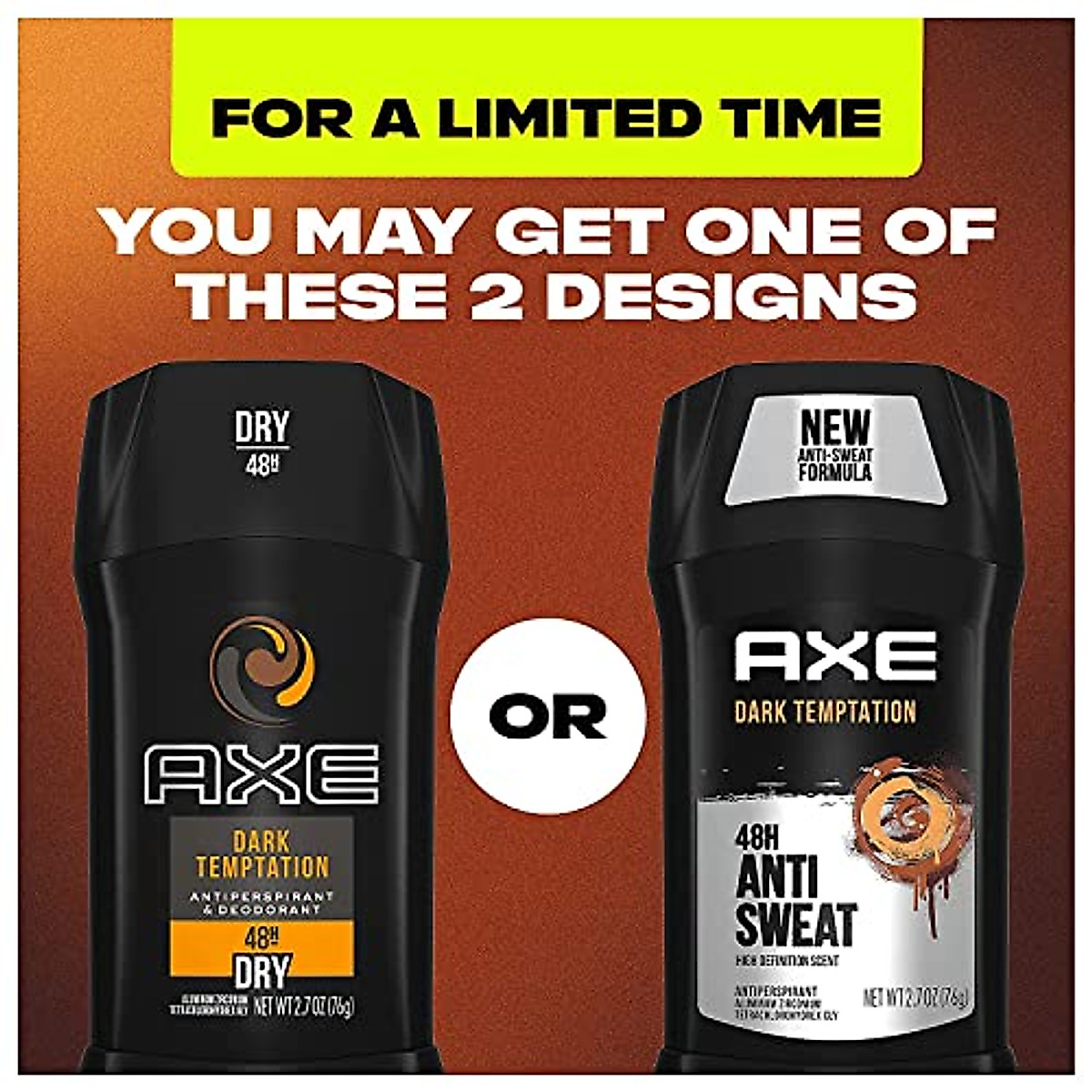 Axe Dry Antiperspirant Deodorant Stick, Dark Temptation, 2.7 Ounce (Pack of 5)