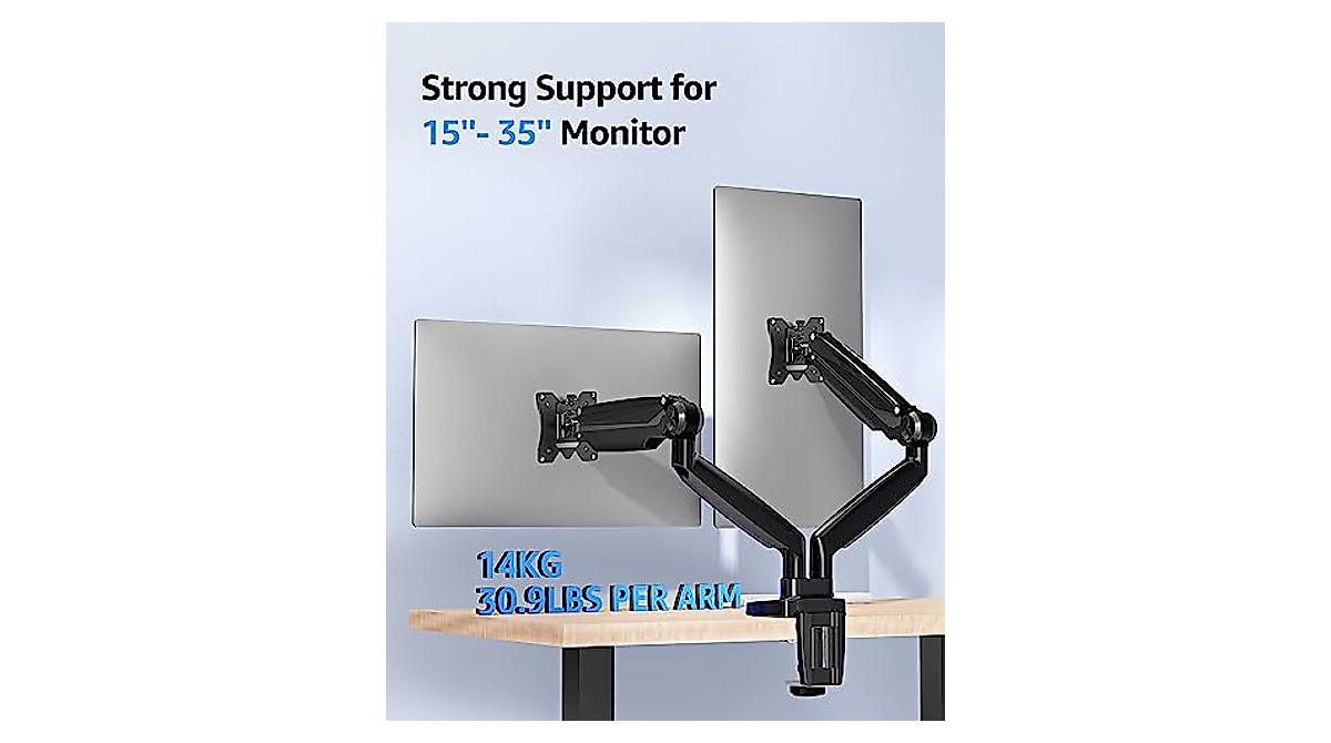 MountUp Ultrawide Dual Monitor Arm for 35-Inch Screens | Heavy Duty Support