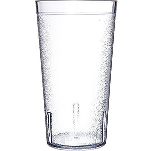 Carlisle FoodService Products Stackable Plastic Tumbler, 16 Ounce, Clear, (Pack of 24)