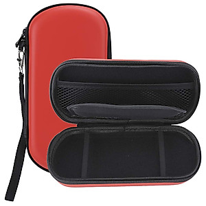 Heayzoki 2Pcs Carrying Case for PSV1000 2000 Console, Portable Storage Bag Protective EVA Hard Carry Case for PSP1000 2000 3000 and Accessories(red)