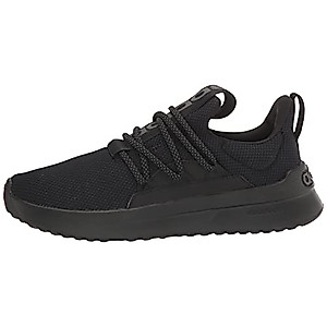 adidas Men's Lite Racer Adapt 5.0 Running Shoe, Black/Black/Grey (Wide), 10.5